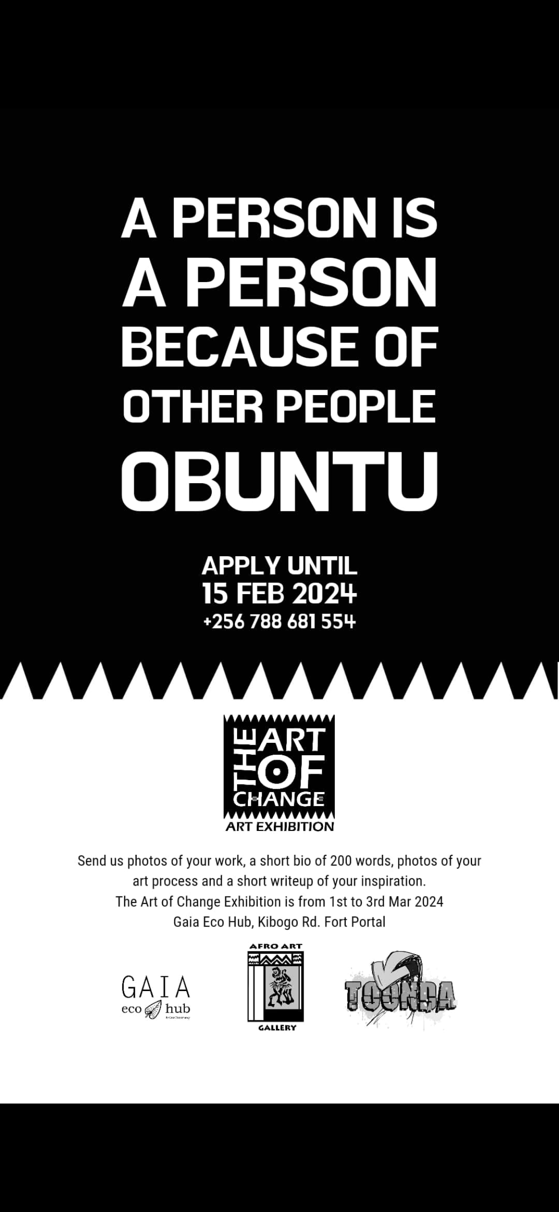 Apply for the next Art of Change Exhibition – Toonda