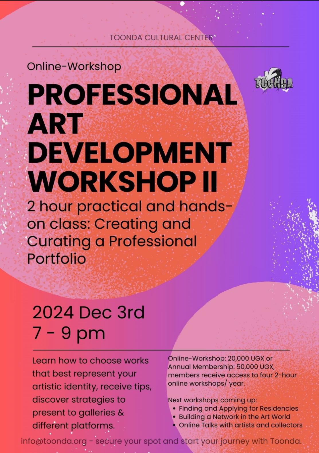 Art Development II – Online Workshop – Toonda